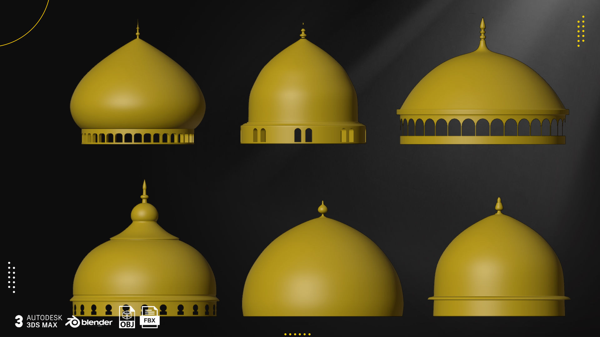 3D model Mosque Dome Base Mesh VR / AR / low-poly | CGTrader