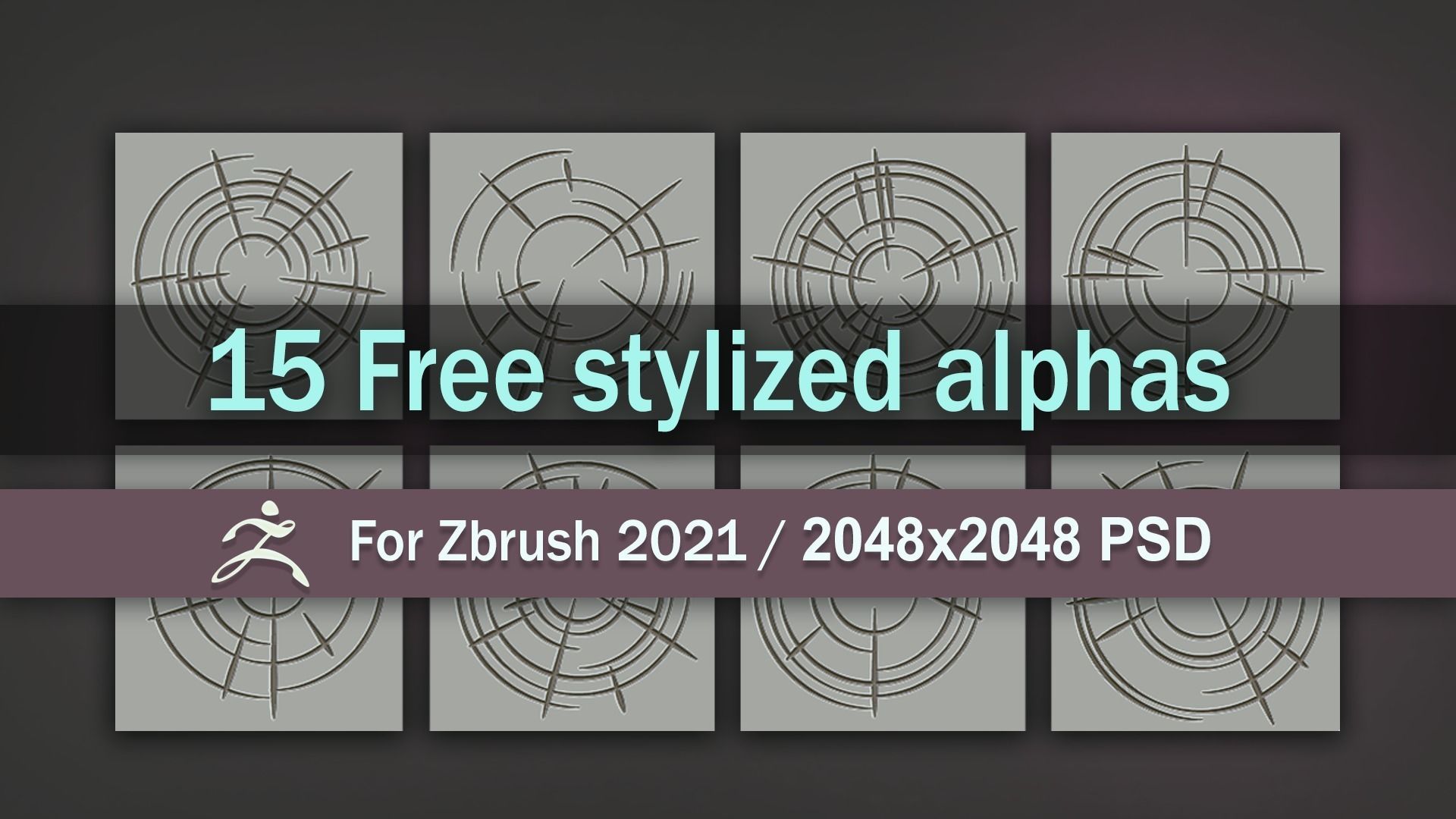 Stylized alphas Tree Rings free 3D model | CGTrader