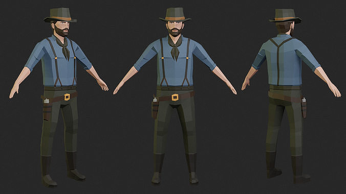 3D model Arthur Morgan Low-poly Model VR / AR / low-poly | CGTrader