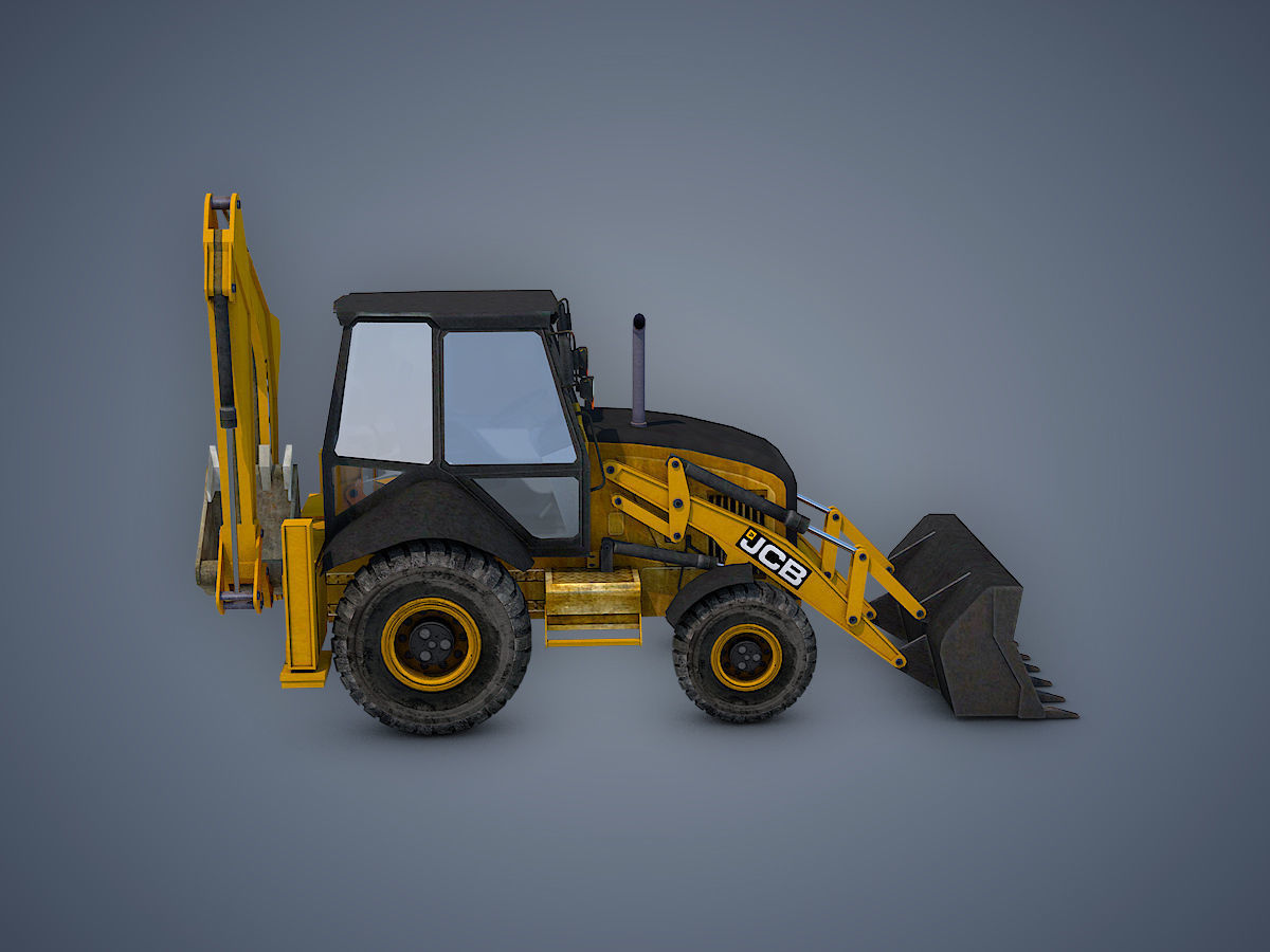 3D model JCB Loader Backhoe VR / AR / low-poly | CGTrader