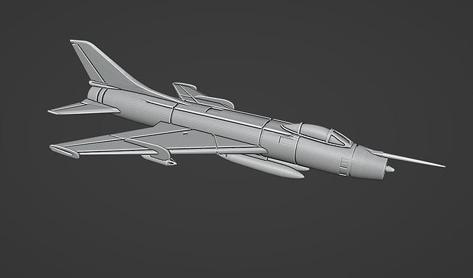 Su-7BKL 3D model 3D printable | CGTrader