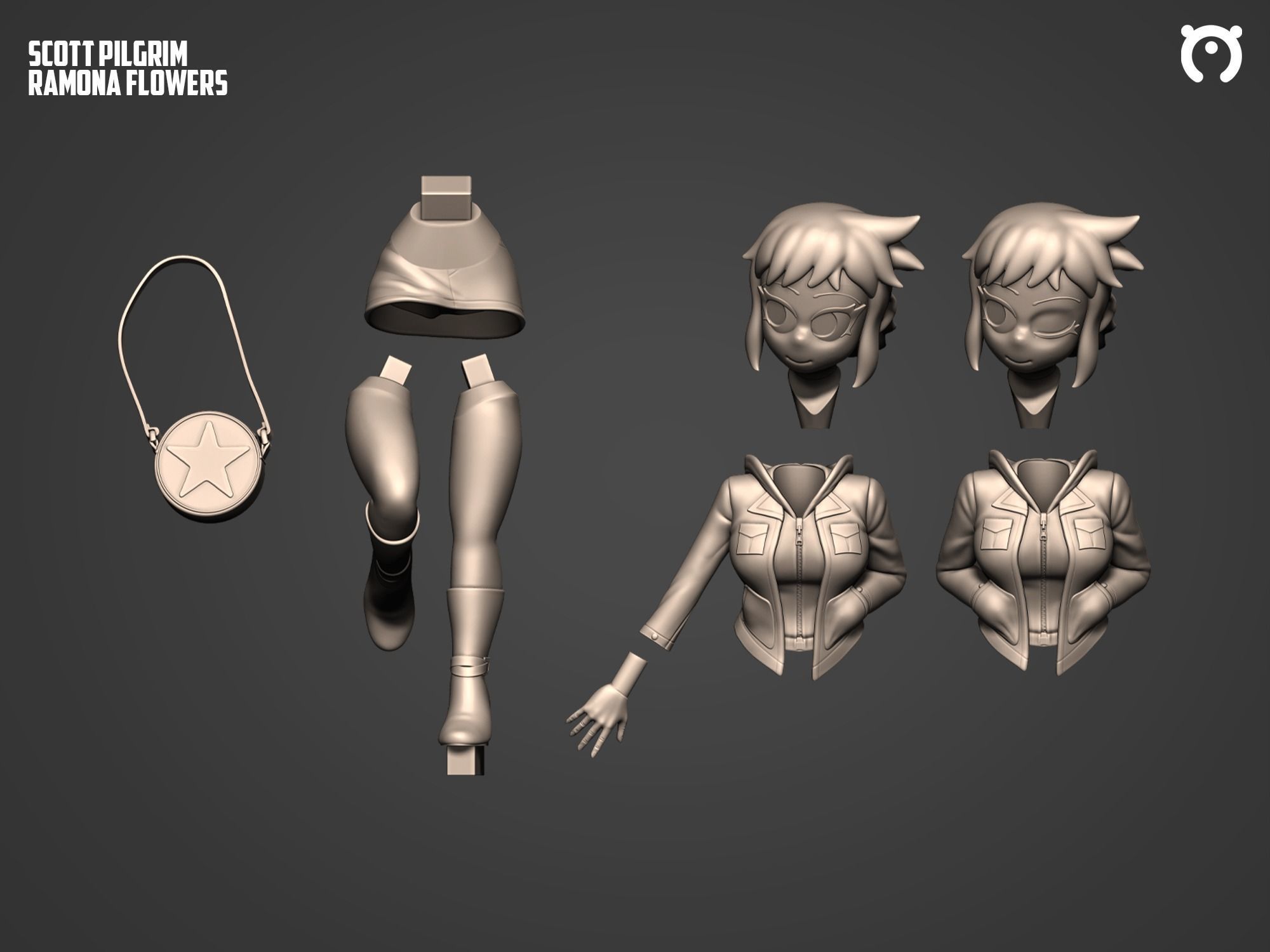 Scott Pilgrim 3D model 3D printable | CGTrader