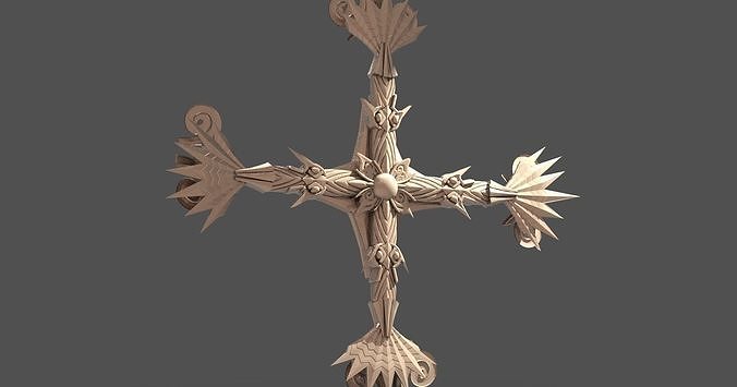 Kings ornate Cross 3D model | CGTrader