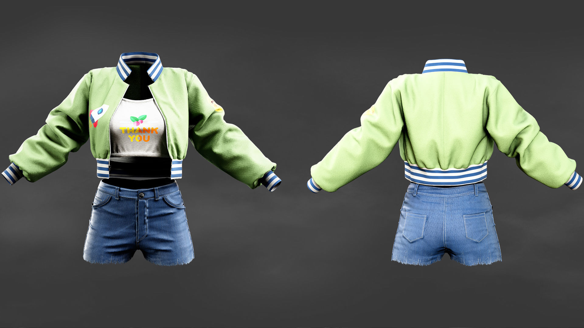 Girls Outfit 001 3D model | CGTrader