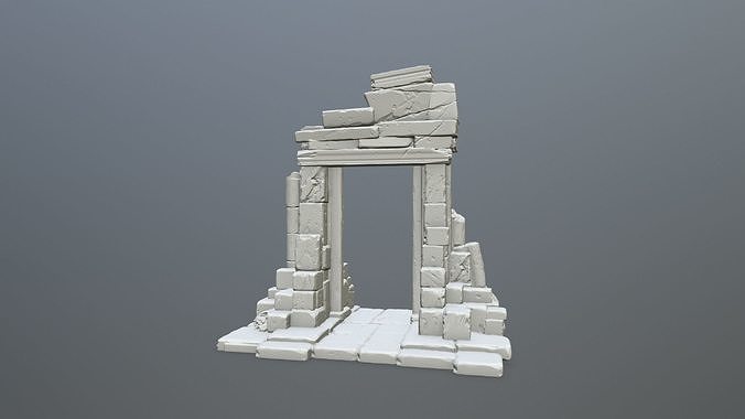 Ruin Gate STL 3D model 3D printable | CGTrader