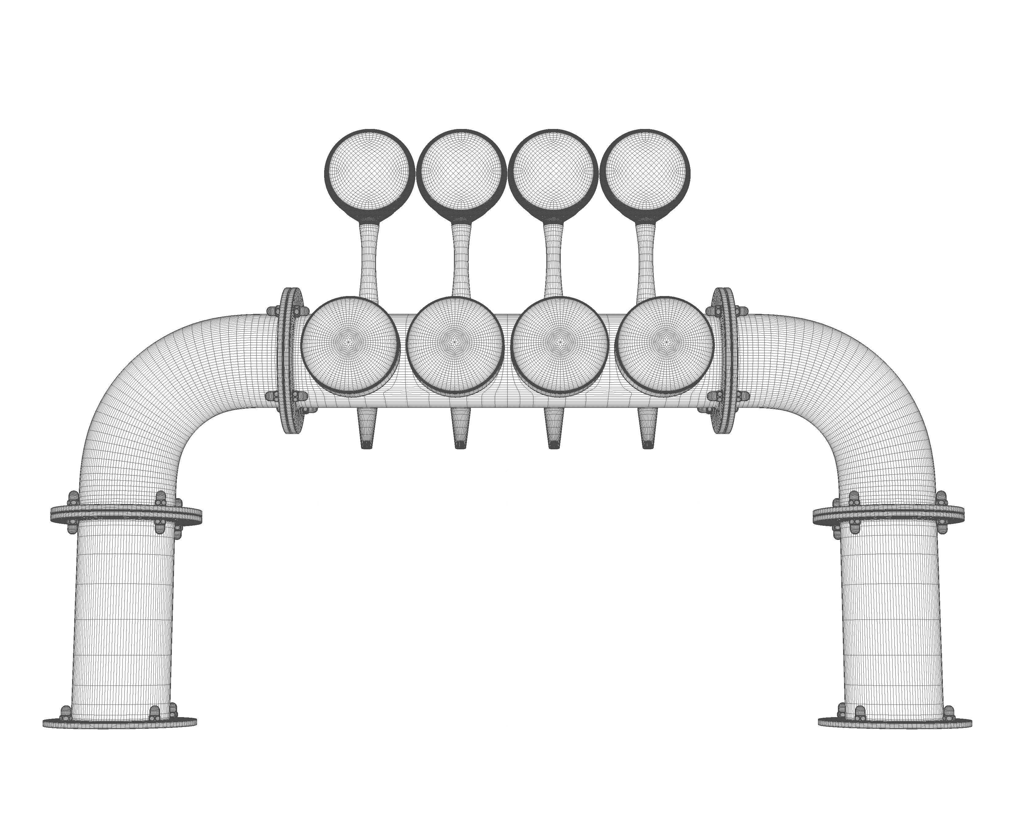 Copper Multi Beer Draught Tap 3D model | CGTrader