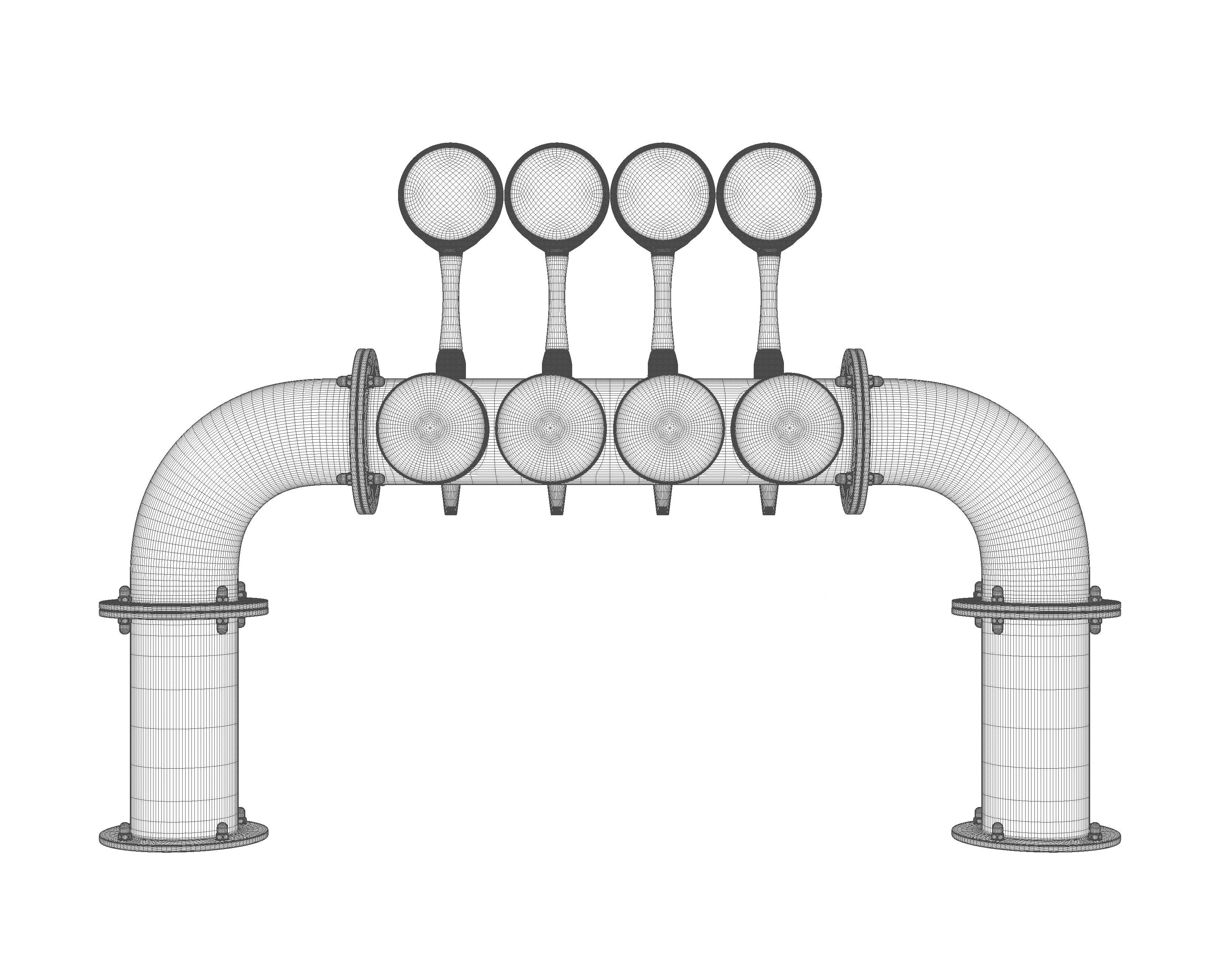 Copper Multi Beer Draught Tap 3D model | CGTrader