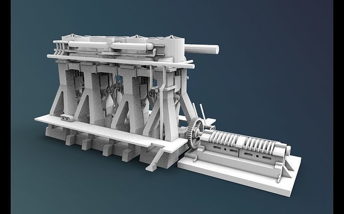 Steam Engine Ship 3D model 3D printable | CGTrader