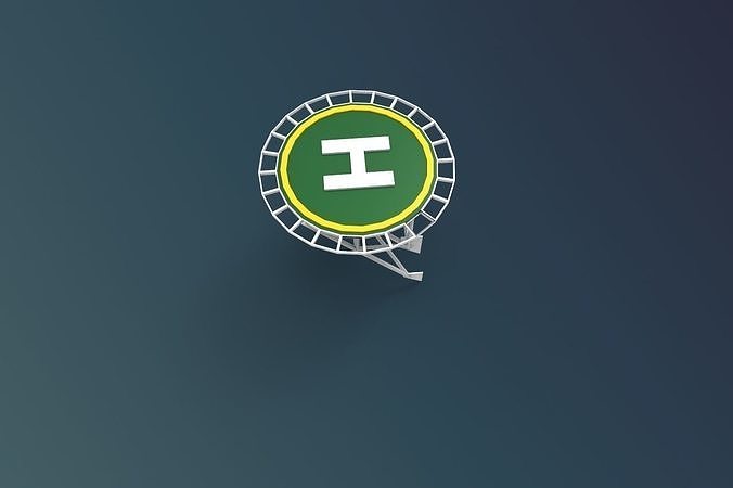 Helipad Helideck ship 3D model 3D printable | CGTrader