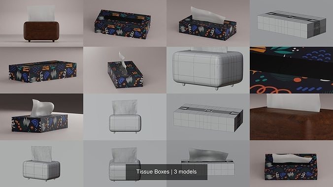 Tissue Boxes 3D Model Collection | CGTrader