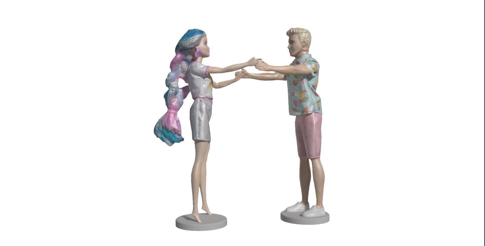 BARBIE AND KEN DANCING 3D model 3D printable | CGTrader