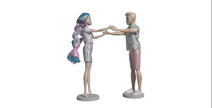 BARBIE AND KEN DANCING 3D model 3D printable | CGTrader