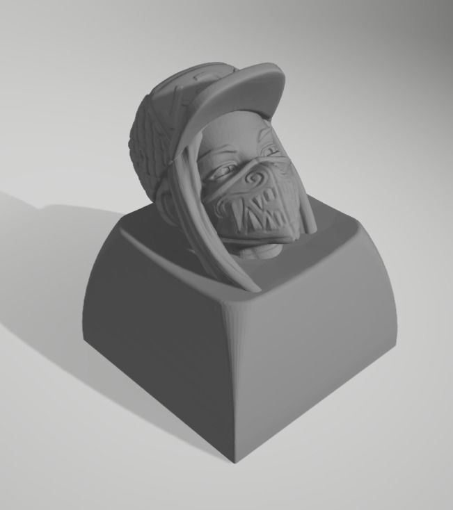 Akali LOL keycaps 3D model 3D printable | CGTrader