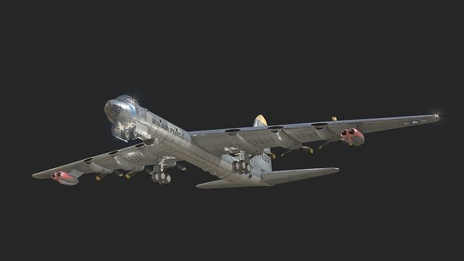 3D model USAF B-36 Peacemaker Bomber B36 of Cold war VR / AR / low-poly ...