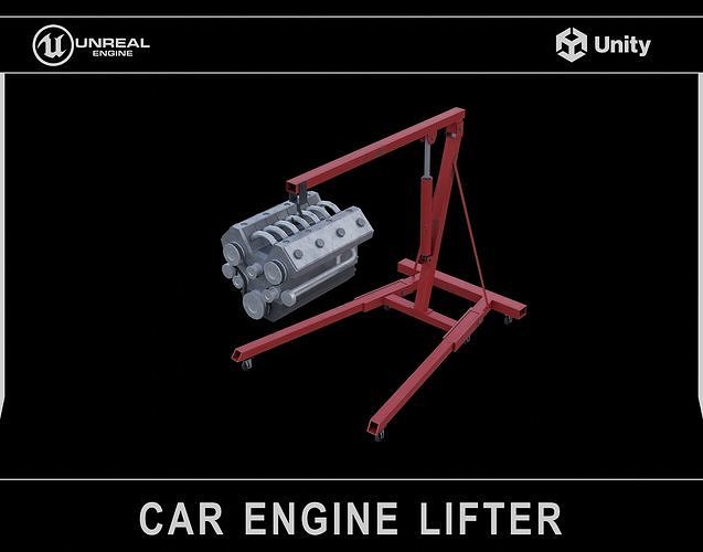 3D model Car Engine Lifter VR / AR / low-poly | CGTrader