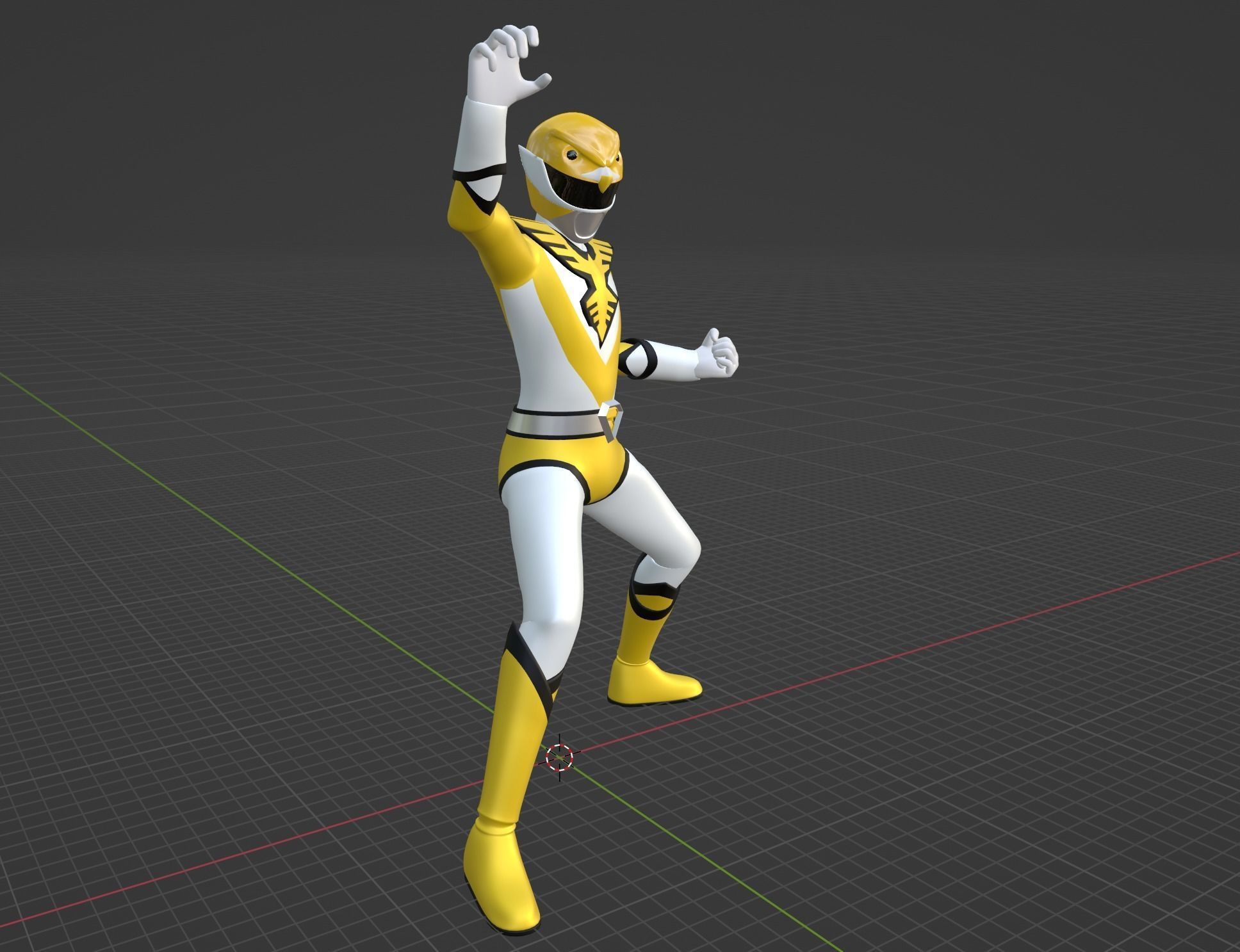 Yellow Owl - Chojin Sentai Jetman 3D model rigged | CGTrader