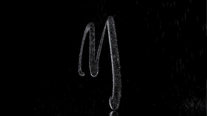 rain text 3D model animated | CGTrader