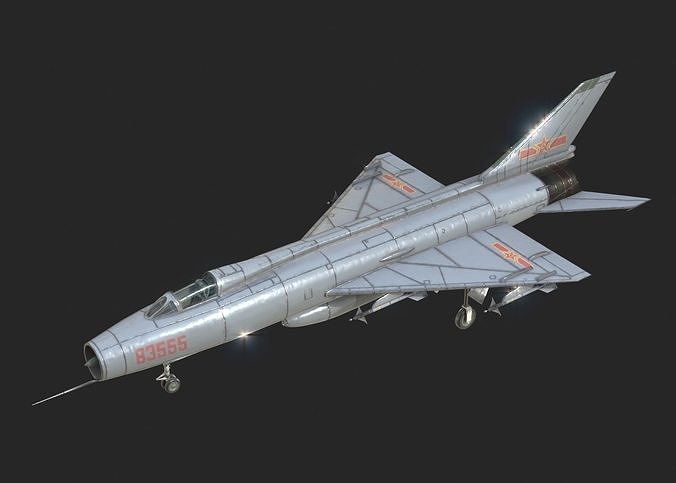 3d Model Plaaf J 8i Fighter Shenyang J 8a F8 F 8 Finback Vr Ar Low