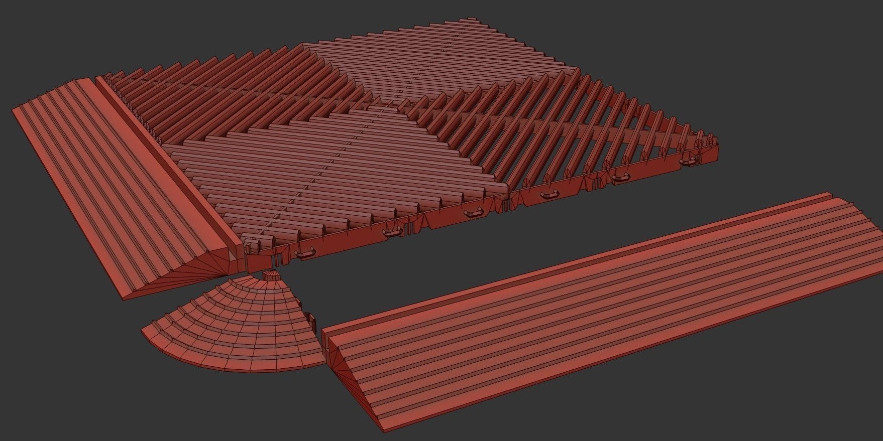 3D model Outdoor Plastic Rug Set VR / AR / low-poly | CGTrader