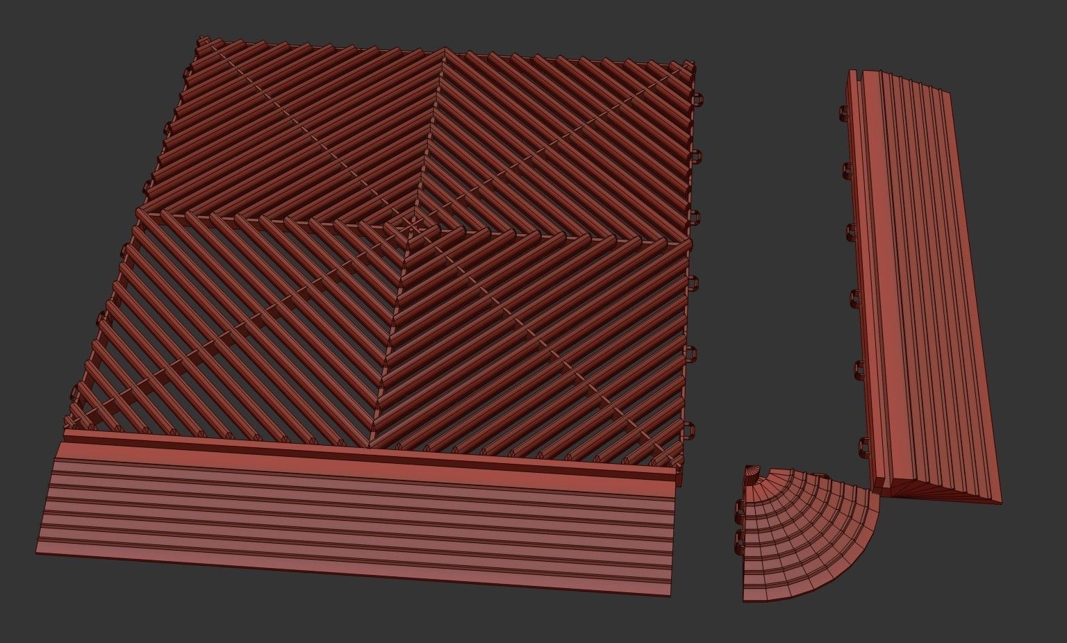3D model Outdoor Plastic Rug Set VR / AR / low-poly | CGTrader