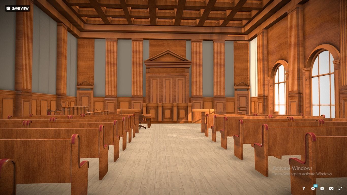 3D model Courtroom Interior 3D model VR / AR / low-poly | CGTrader