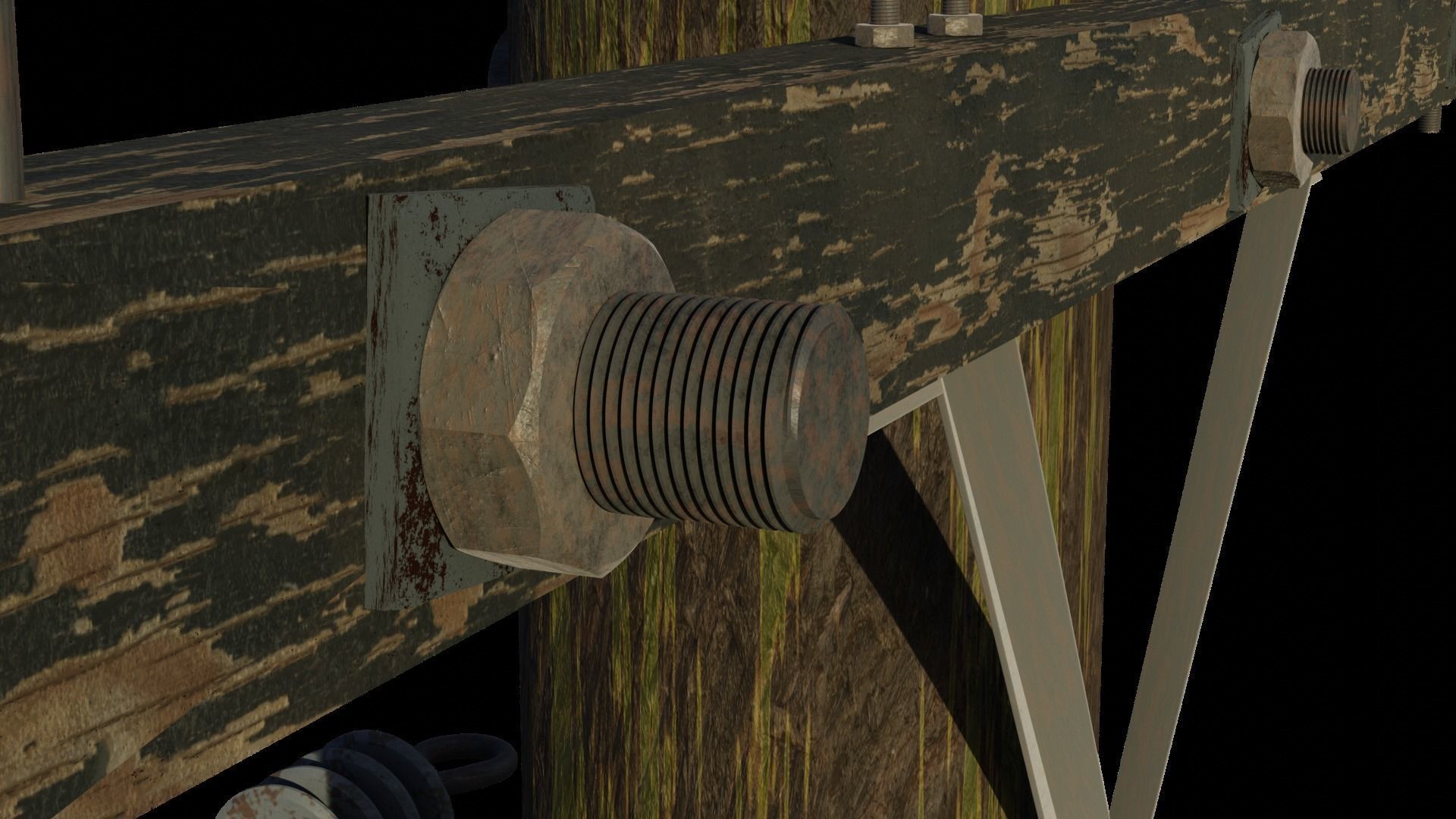 Weathered Telephone Pole 3D model | CGTrader