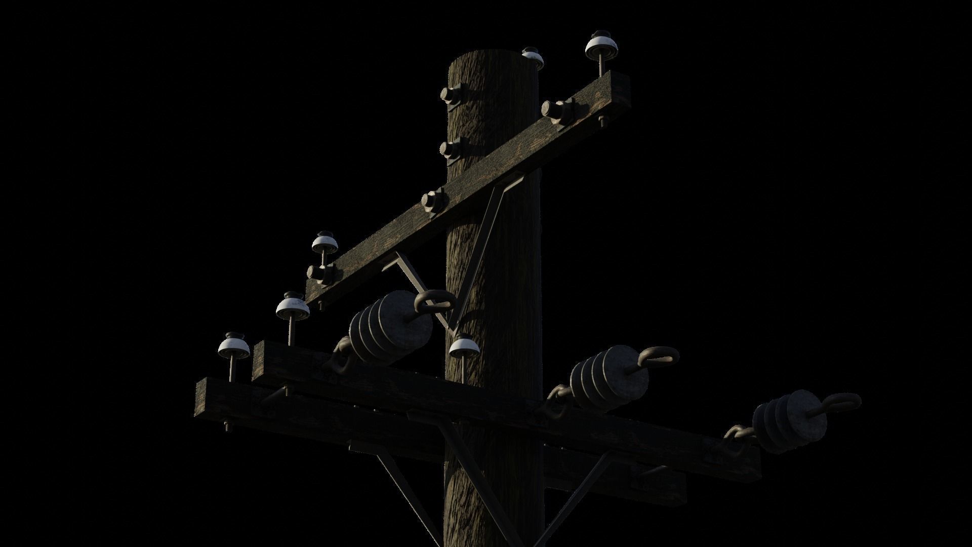 Weathered Telephone Pole 3D model | CGTrader