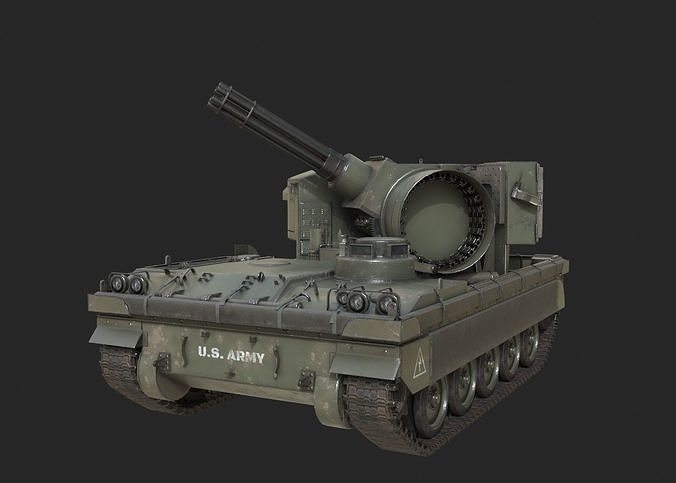 3D model 3 Coatings of US Army T249 Vigilante self-propelled AA gun VR ...
