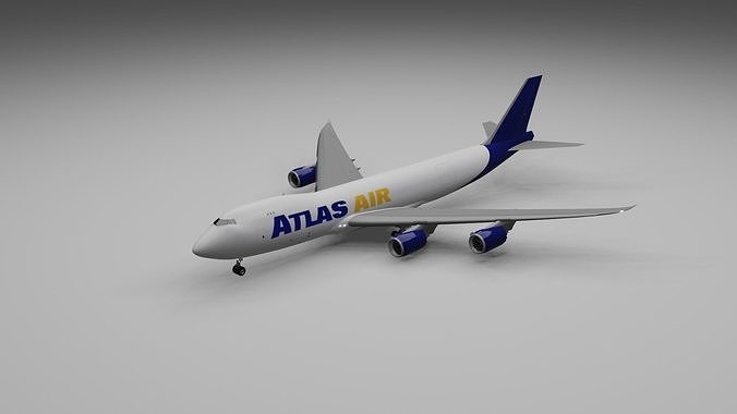 Boeing 747-8F 3D model animated rigged | CGTrader