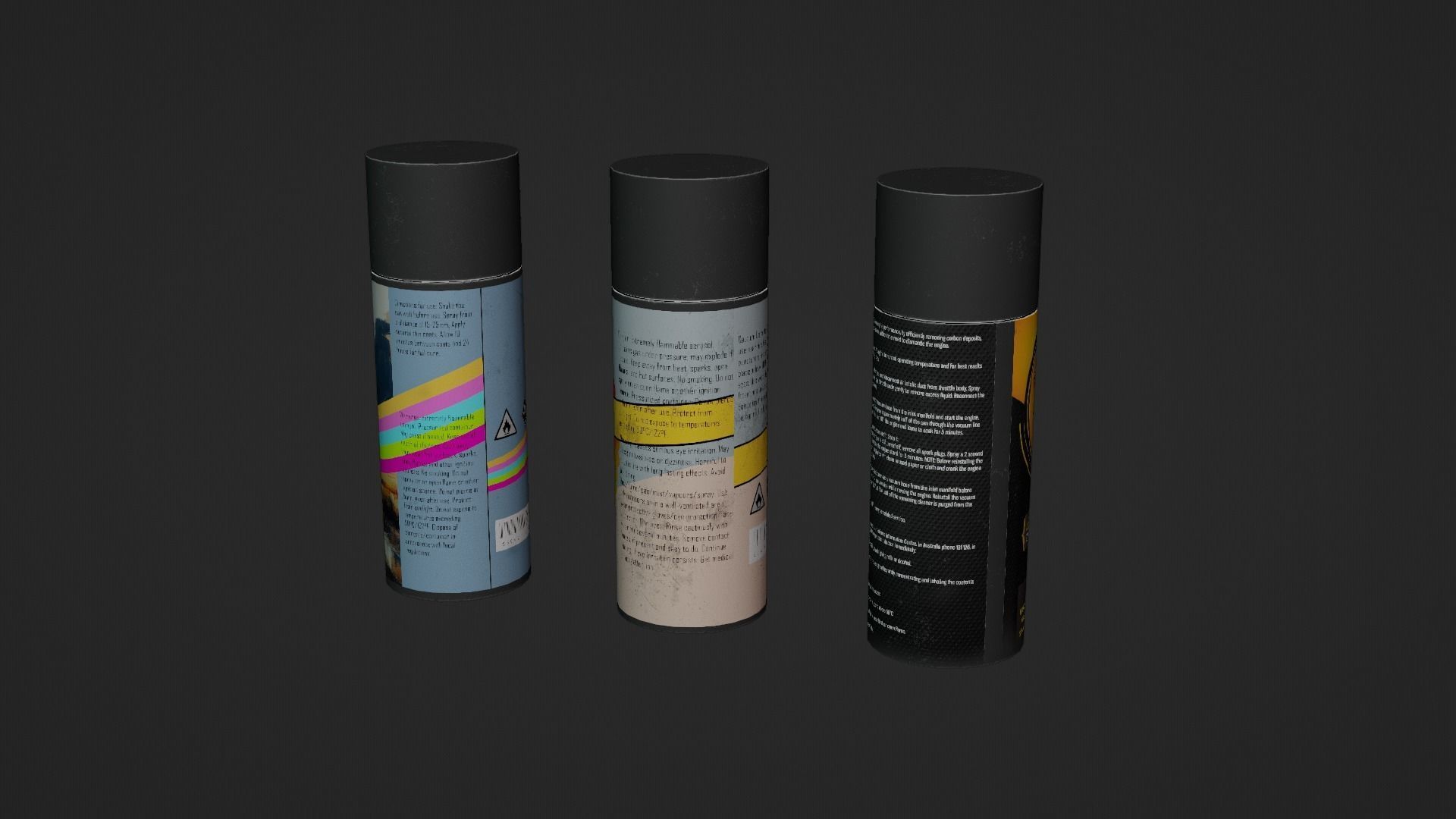 3D model Spray Paint Cans VR / AR / low-poly | CGTrader
