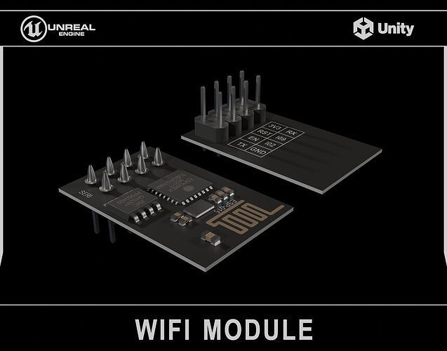 3D model Wifi Module Board ESP8266 VR / AR / low-poly | CGTrader