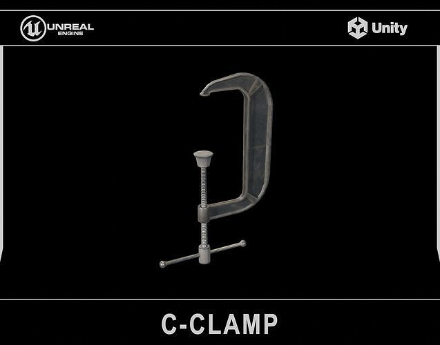 3D model C-Clamp Metallic Clamp VR / AR / low-poly | CGTrader