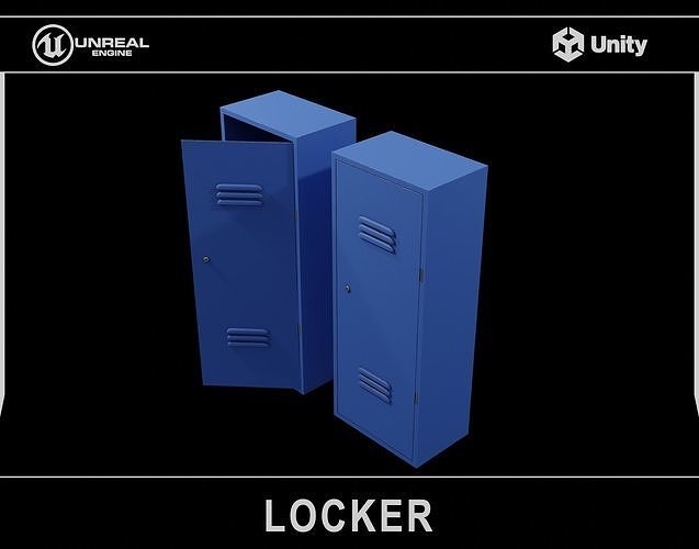 3D model Locker VR / AR / low-poly | CGTrader