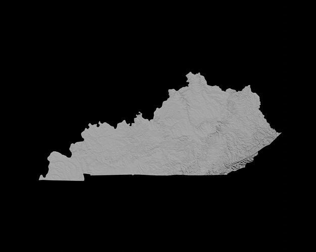 3D Topographical Map of Tennessee 3D model 3D printable | CGTrader