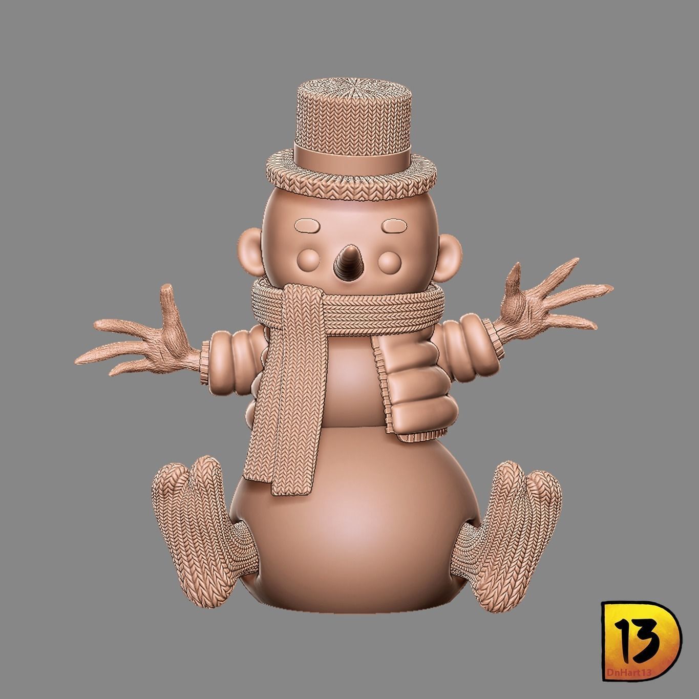 MiniPrint R010 - Snowman 3D model 3D printable | CGTrader