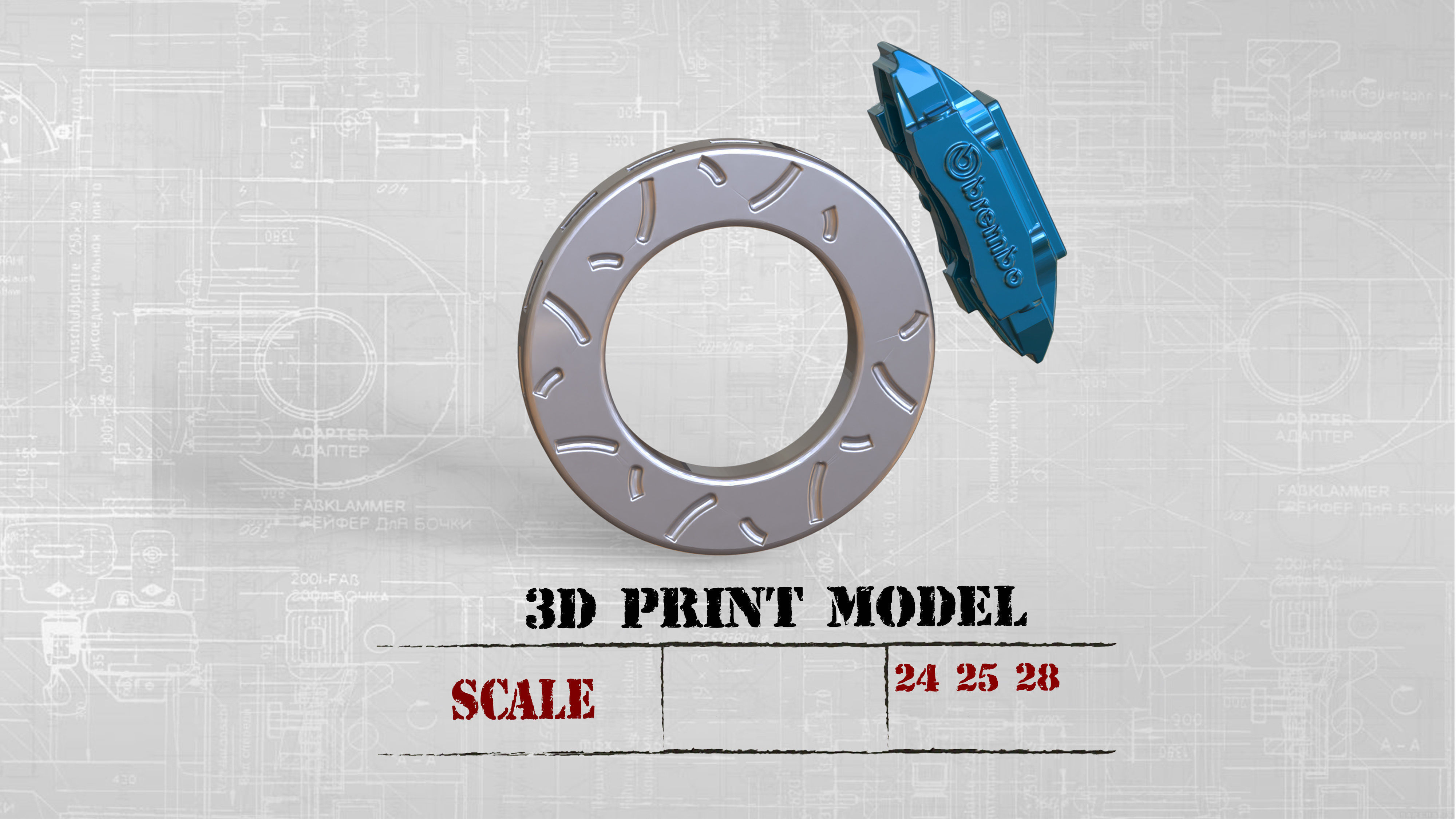 Free STL printable brake rotor disc Two versions free 3D model 3D ...