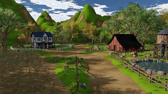 Farm field 3D model | CGTrader