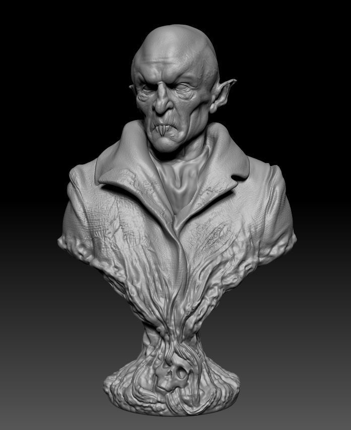 Nosferatu Bust Vampire 3D Model - Dracula Highly Detailed 3D model 3D ...