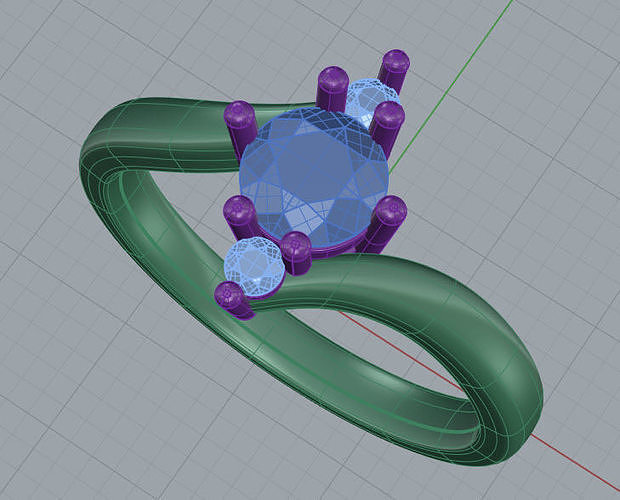 engagment ring 3D model 3D printable | CGTrader