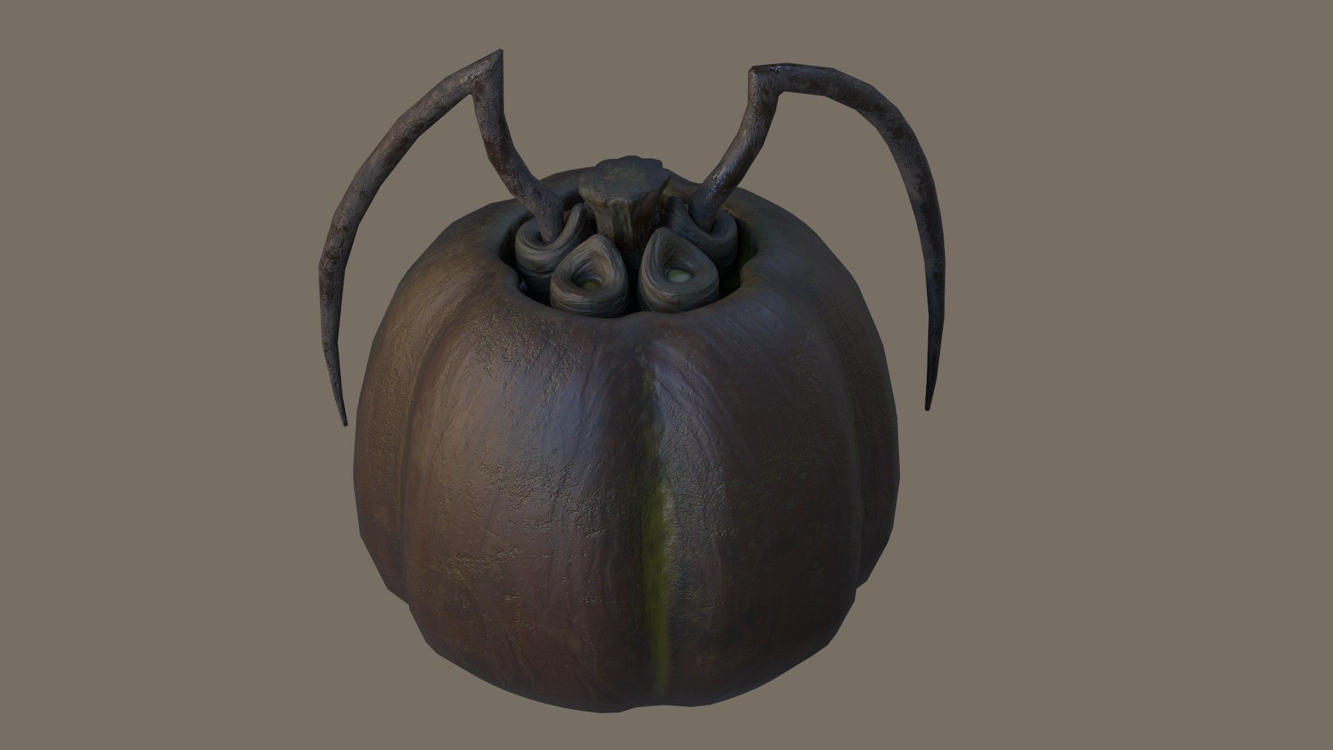 3D model Stylized Creepy Pumpkin - Alien Vegetable VR / AR / low-poly ...