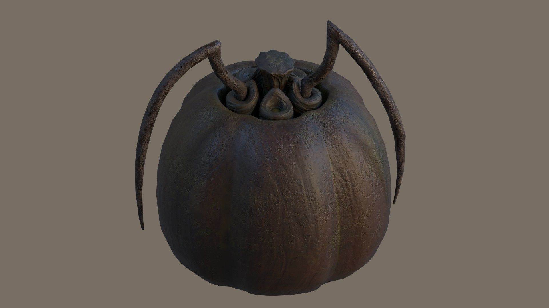 3D model Stylized Creepy Pumpkin - Alien Vegetable VR / AR / low-poly ...