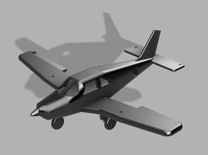 Piper ArcherII PA28-181 with flaps keychain 3D model 3D printable ...