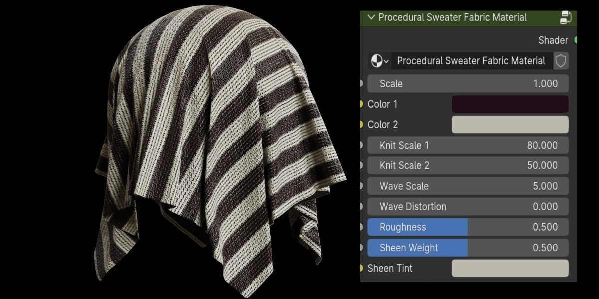 Blender Procedural Fabric Materials Package 3 Texture | CGTrader