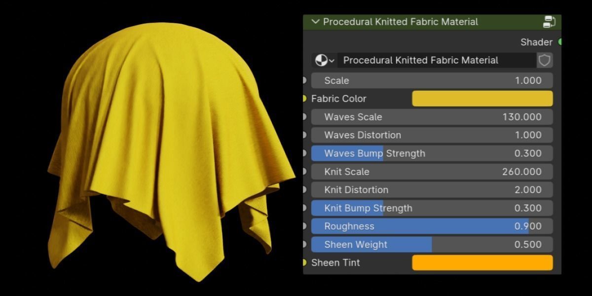Blender Procedural Fabric Materials Package 3 Texture | CGTrader