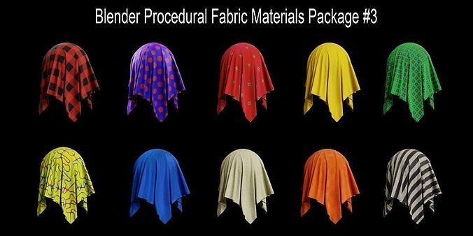 Blender Procedural Fabric Materials Package 3 Texture | CGTrader