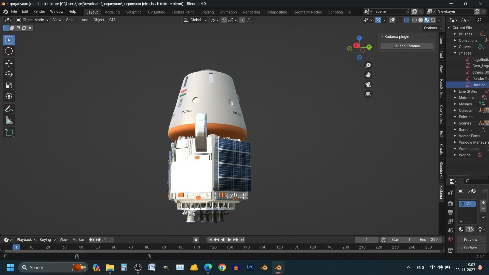 Gaganyaan ISRO India Crew Module and Service Module 3D model | CGTrader