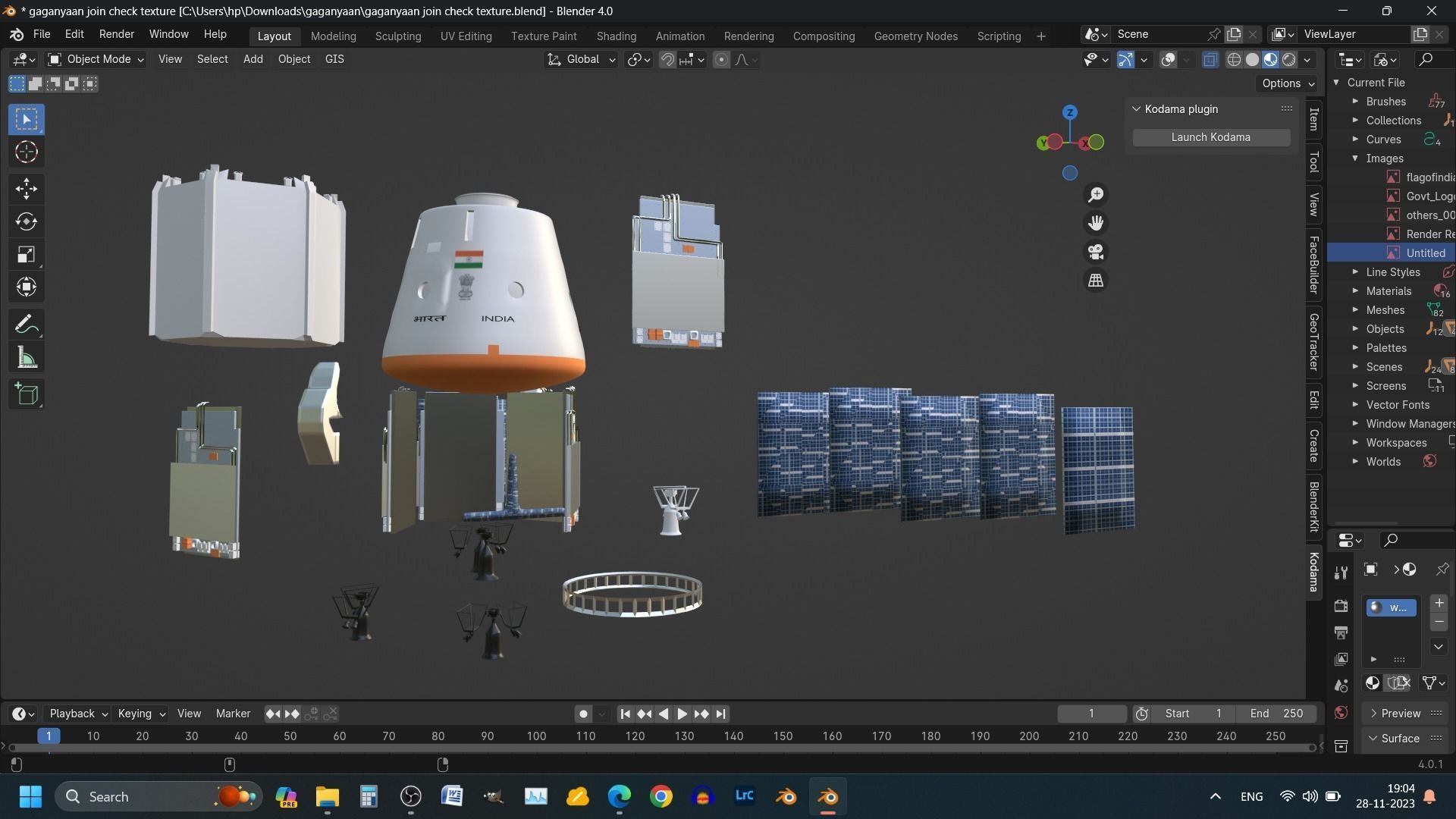 Gaganyaan ISRO India Crew Module and Service Module 3D model | CGTrader