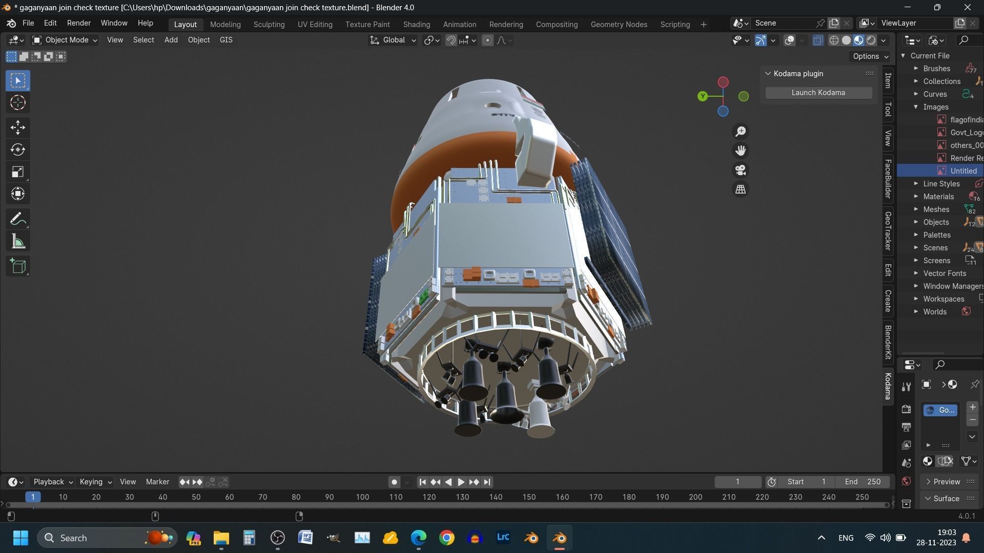 Gaganyaan ISRO India Crew Module and Service Module 3D model | CGTrader