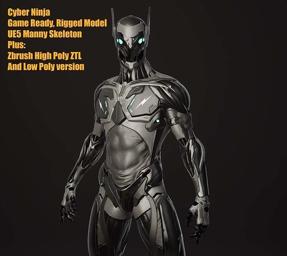 3D model Cyber Ninja VR / AR / low-poly | CGTrader