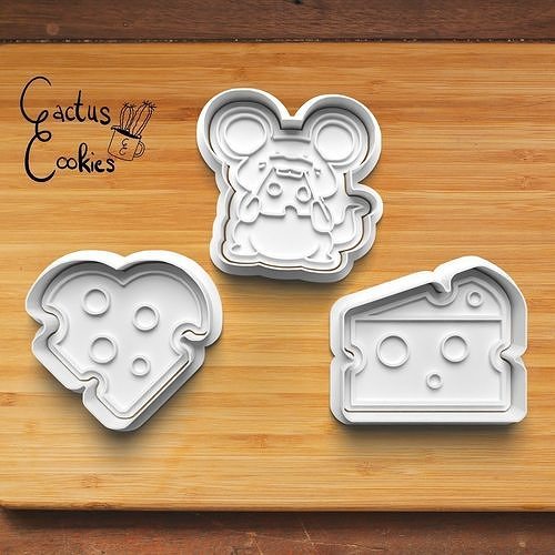 Cheese Cookie Cutter Stl File for 3d Printer 0256 3D model 3D printable ...